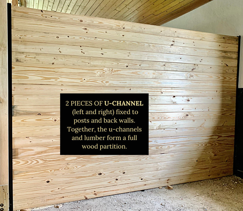 U-Channel for Horse Stalls 14GA 1.8” x 8’ | American Stalls